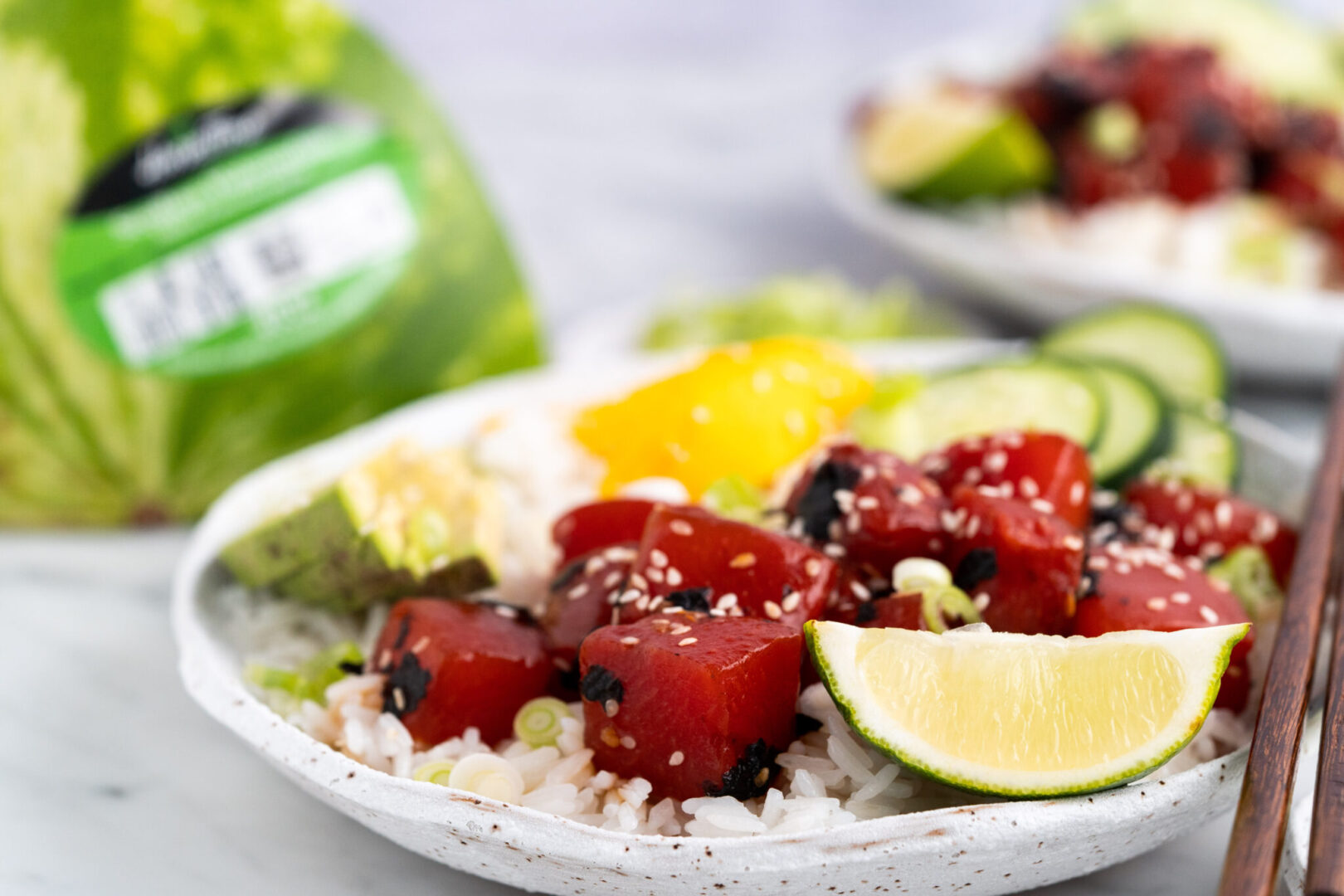 Watermelon Spicy "Tuna" Poke Bowls - Eagle Eye Produce