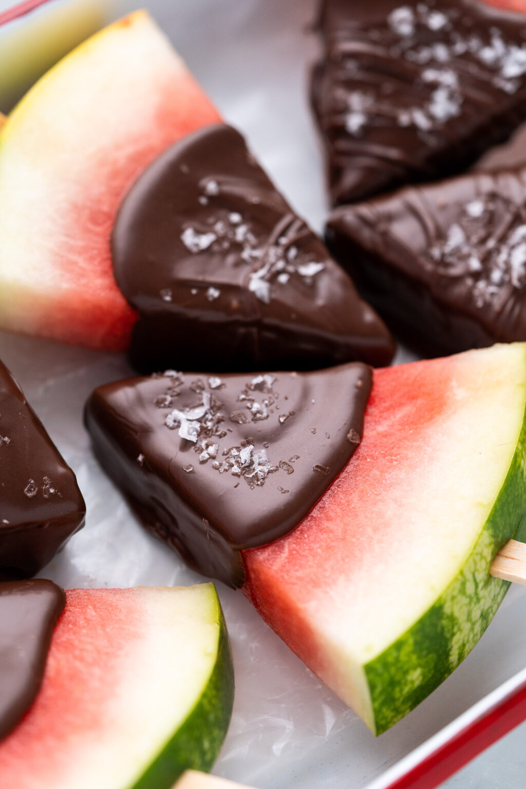 Chocolate-Dipped Watermelon "Pops" - Eagle Eye Produce